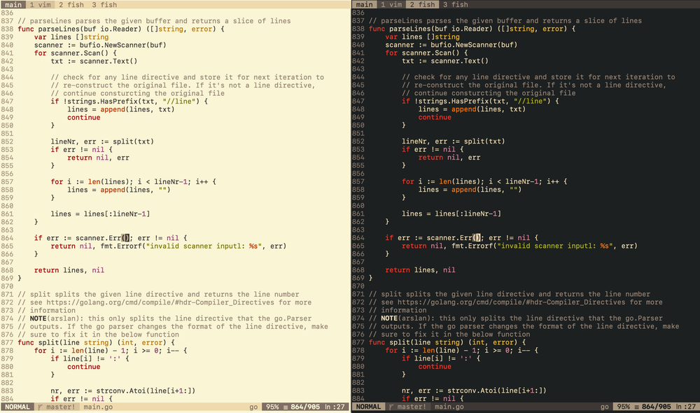 Automatic dark mode for terminal applications